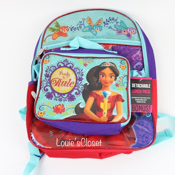 Disney | Accessories | Disney Princess Elena 6 In Backpack W Lunch Box ...